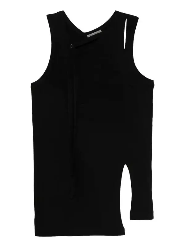 Yohji Yamamoto Strap-detail Tank Top - Black