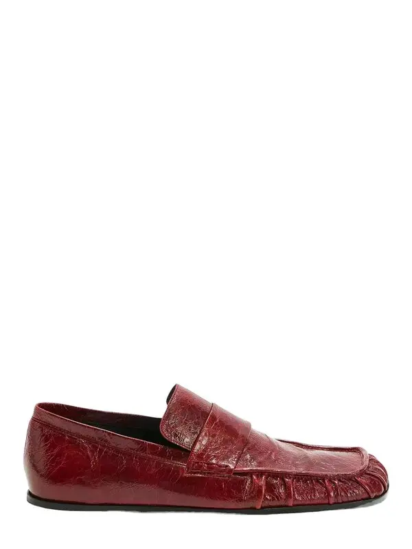 JIL SANDER Leather Loafers - Red