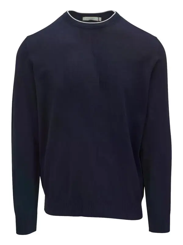 Canali Crew Neck Jumper - Blue