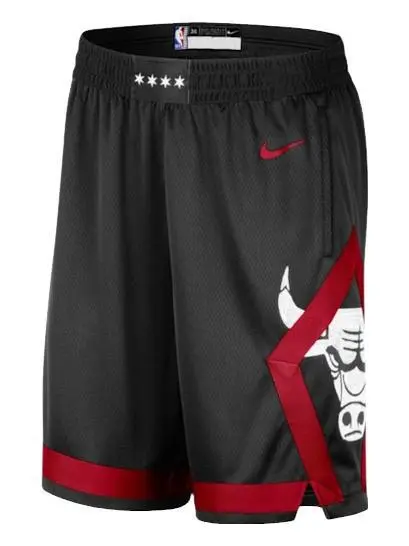 Nike Nba Chicago Bulls City Edition Swingman Shorts - Chicago Red/black/white