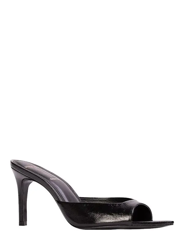 BLACK SUEDE STUDIO Brea Patent Leather High Heel Sandals - Black Leather