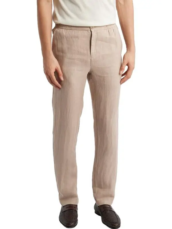Bugatchi Tristan Drawstring Linen Pants - Sand