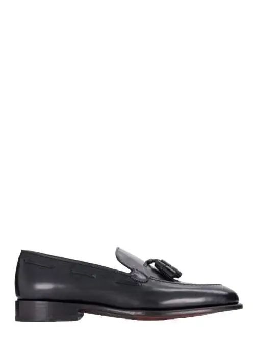 ANTHONY VEER Camden Tassel Loafer - Obisidian Black Leather