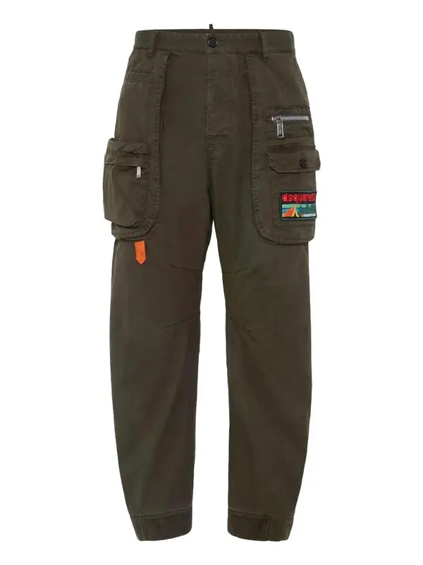 Dsquared2 Cotton Cargo Trousers - Green