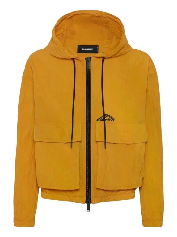 Dsquared2 Logo-print Hooded Jacket - Yellow
