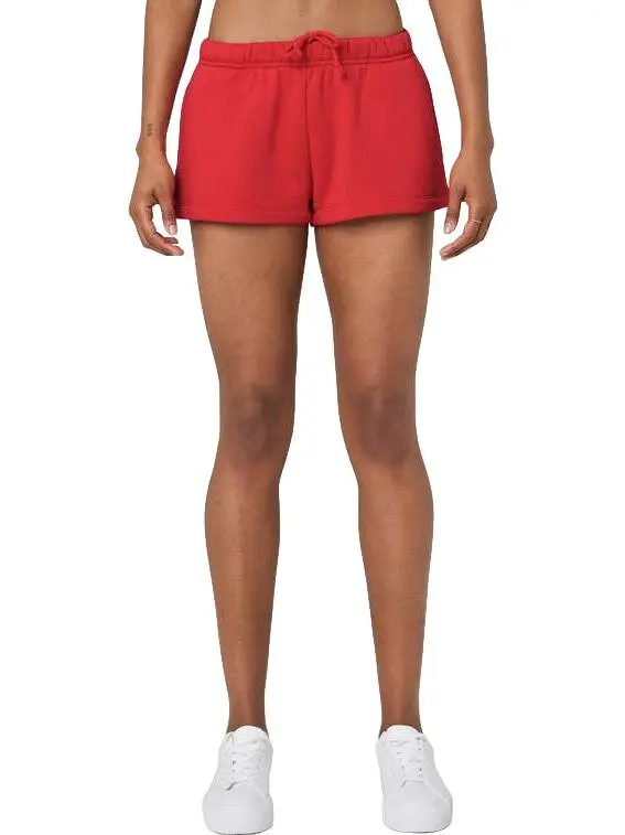 FLORENCE BY MILLS Cozy Crush Sweat Shorts - Scarlet
