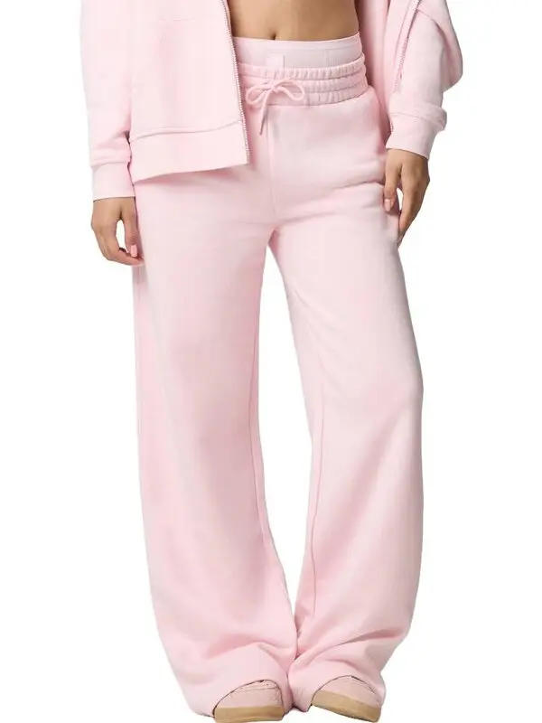 FLORENCE BY MILLS Cozy Crush Wide Leg Sweatpants - Ballet Slipper