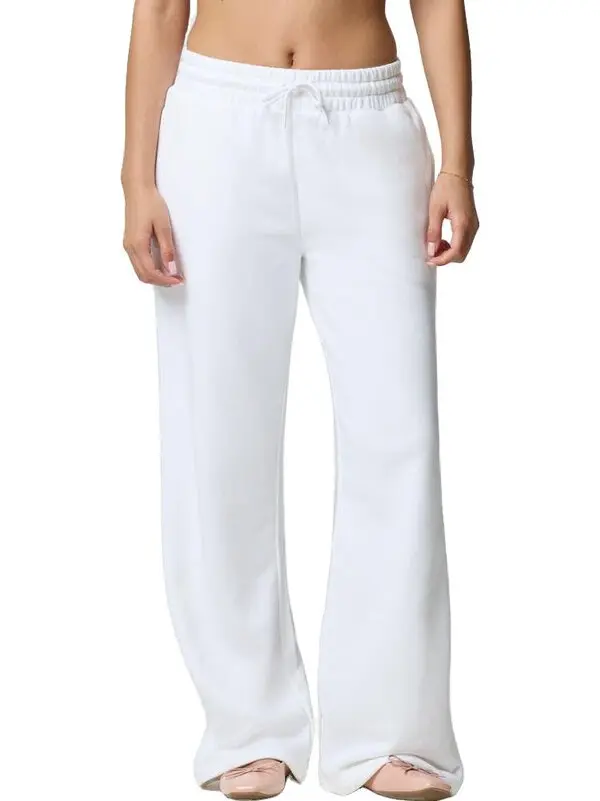 FLORENCE BY MILLS Cozy Crush Wide Leg Sweatpants - Bright White