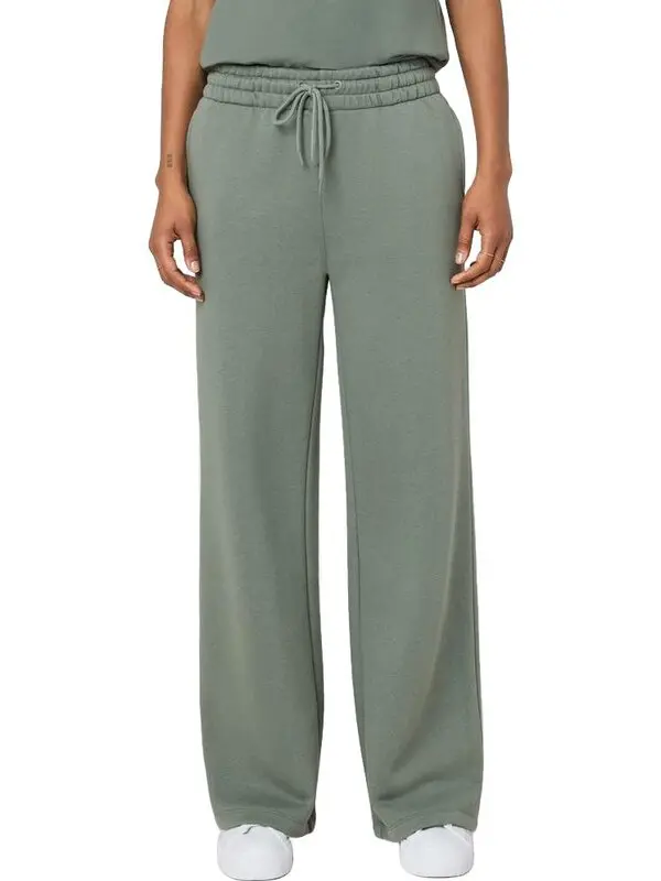 FLORENCE BY MILLS Cozy Crush Wide Leg Sweatpants - Laurel Wreath