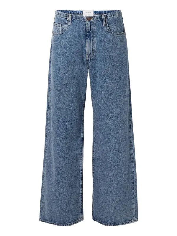 LA LIGNE Jenny Mid-rise Wide-leg Jeans - Blue