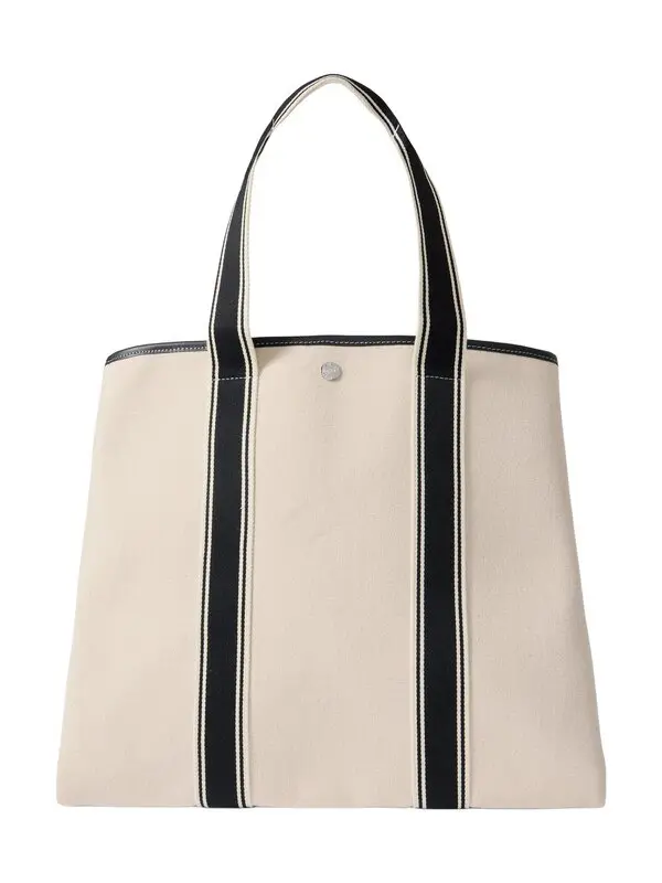 Rue De Verneuil Traversée Large Canvas Tote - White