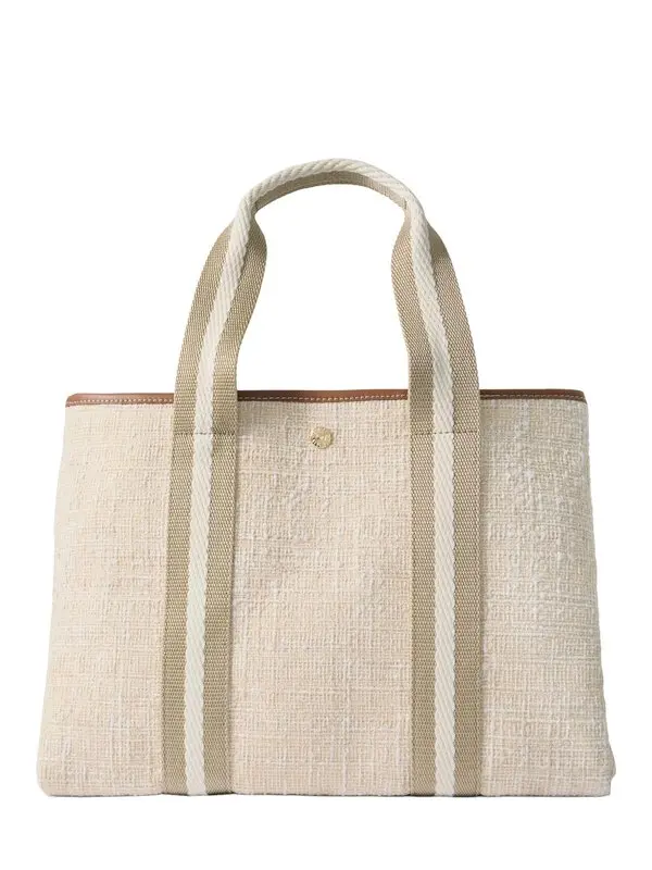 Rue De Verneuil Traversée Medium Tweed Tote - Neutrals