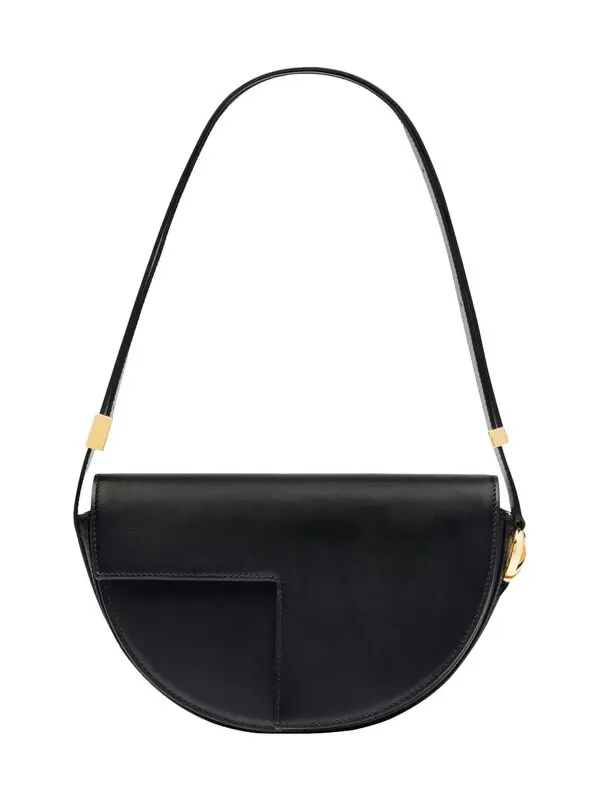 PATOU Le Leather Shoulder Bag - Black