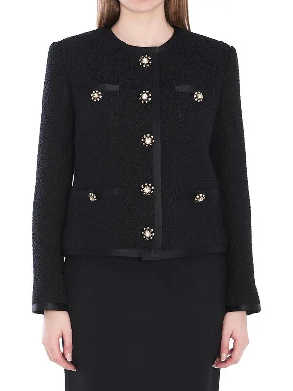 Dolce & Gabbana Tweed Single-breasted Jacket - Black