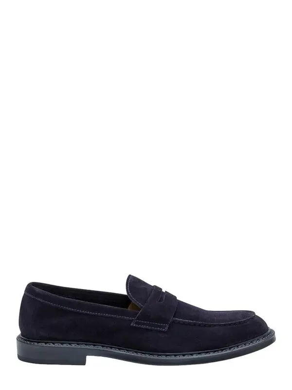 DOUCAL'S Suede Penny Loafers - Blue