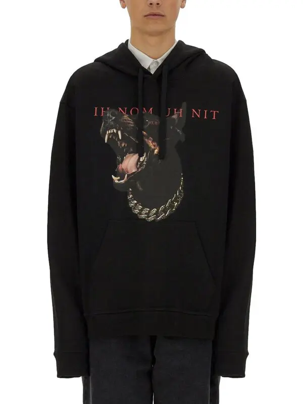 IH NOM UH NIT Dobermann Print Sweatshirt - Black