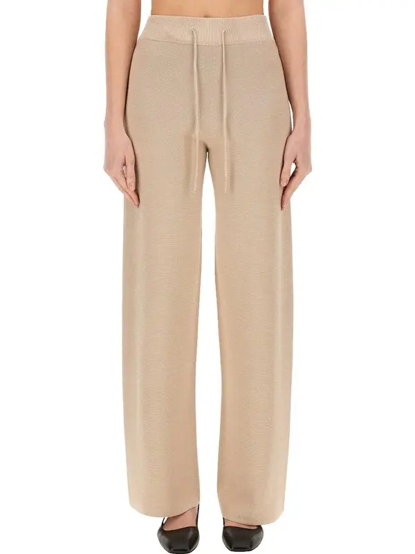 Fabiana Filippi Organic Cotton And Lurex Pants - Beige