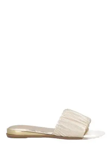 PARODI SUNSHINE Leather Slide Sandals - Grey