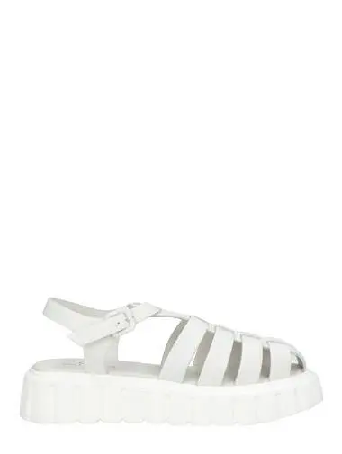 VOILE BLANCHE Calfskin Fisherman Sandals - Off White