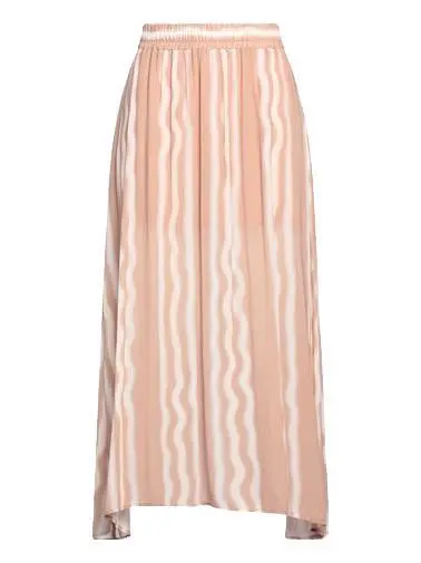 Armani Exchange Viscose Maxi Flared Skirt - Beige