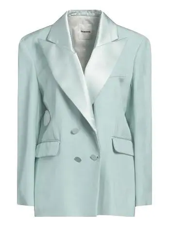 Sandro Double-breasted Blazer - Green