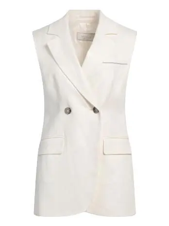 Peserico Sleeveless Double-breasted Blazer - White