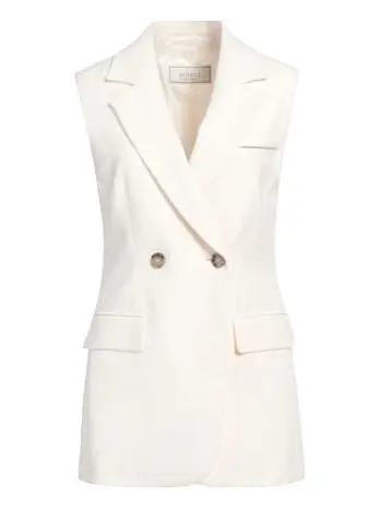 Peserico Sleeveless Double-breasted Blazer - White