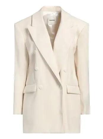 Sandro Double-breasted Blazer - White