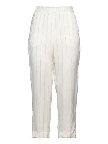Peserico Jacquard Pinstriped Pants - Off White