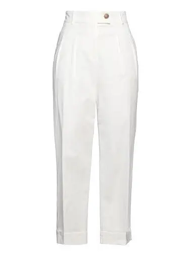 Peserico Tapered Twill Trousers - White