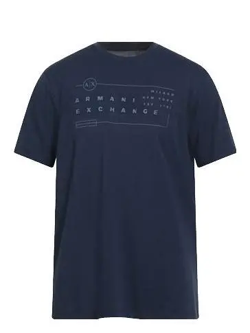 Armani Exchange T-shirt Military Size Organic Cotton - Navy