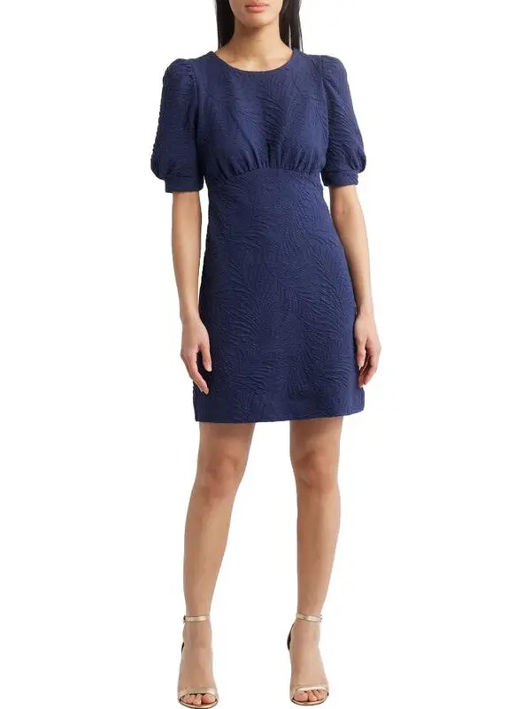Lilly Pulitzer® Kiely Jacquard Dress - True Navy Leafy Knit