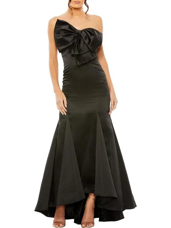 Mac Duggal Strapless Mermaid Gown - Black