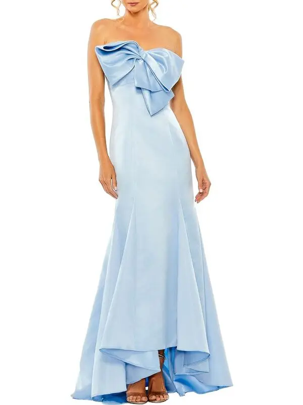 Mac Duggal Strapless Mermaid Gown - Powder Blue