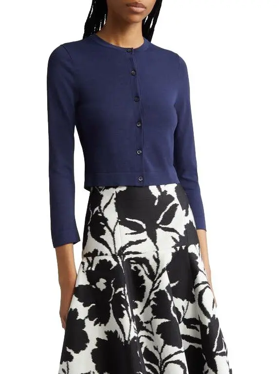 Michael Kors Cropped Cardigan - Maritime