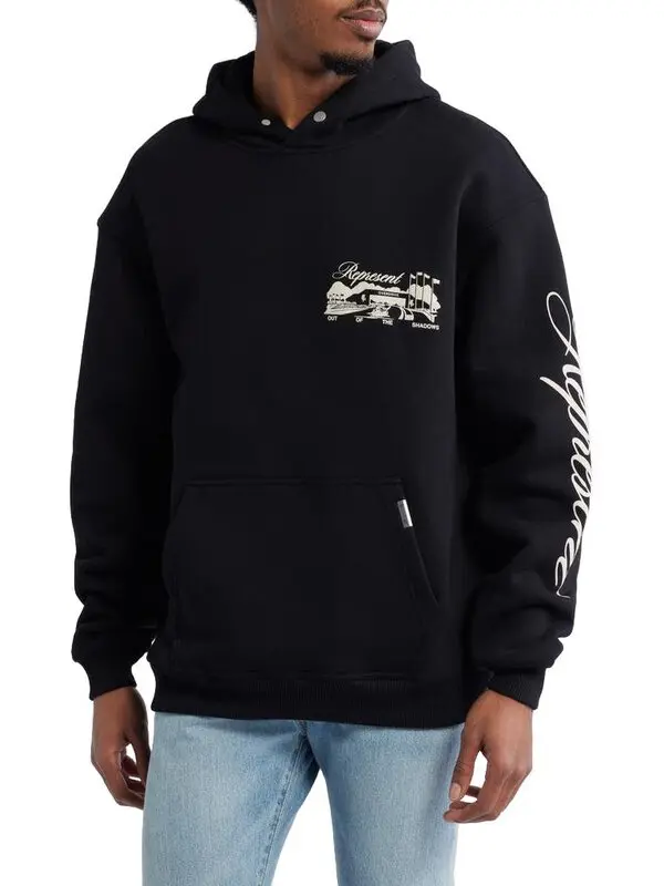 REPRESENT Raceway Graphic Hoodie - Jet Black