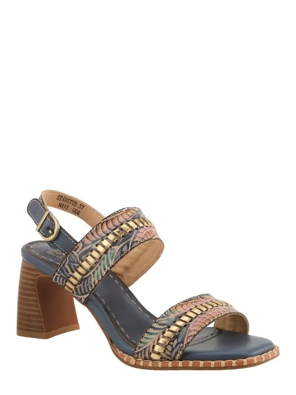 SPRING STEP SHOES Starstud Slingback Sandal - Blue Multi