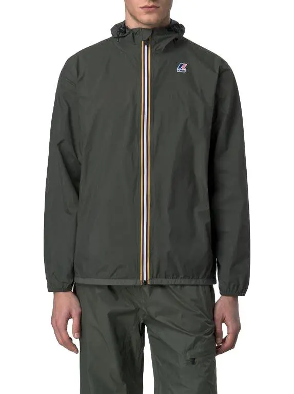 K-WAY Le Vrai 4.0 Claude Water Repellent Jacket - Green Blackish