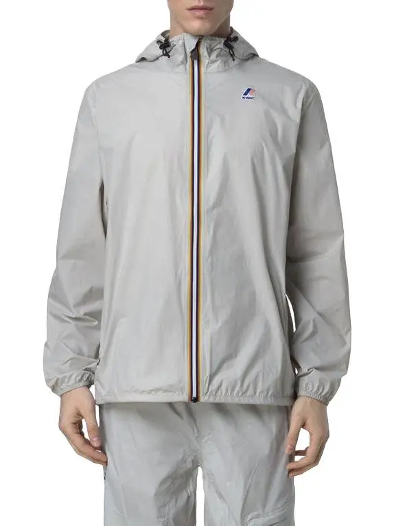 K-WAY Le Vrai 4.0 Claude Water Repellent Jacket - Light Grey