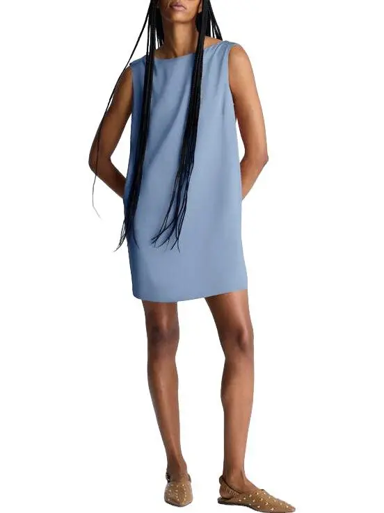 KENNETH COLE Sleeveless Shift Dress With Open Back - Sky Blue