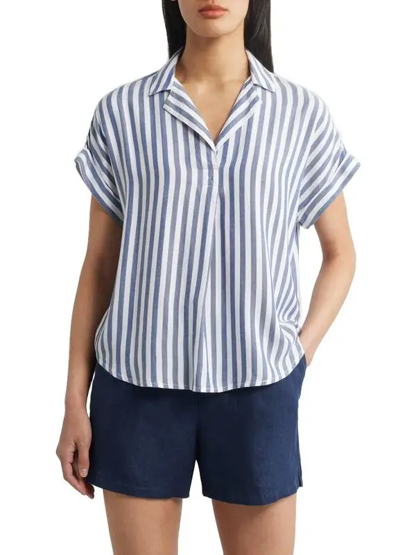 BEACHLUNCHLOUNGE Deni Stripe Shirt - Barrier Island