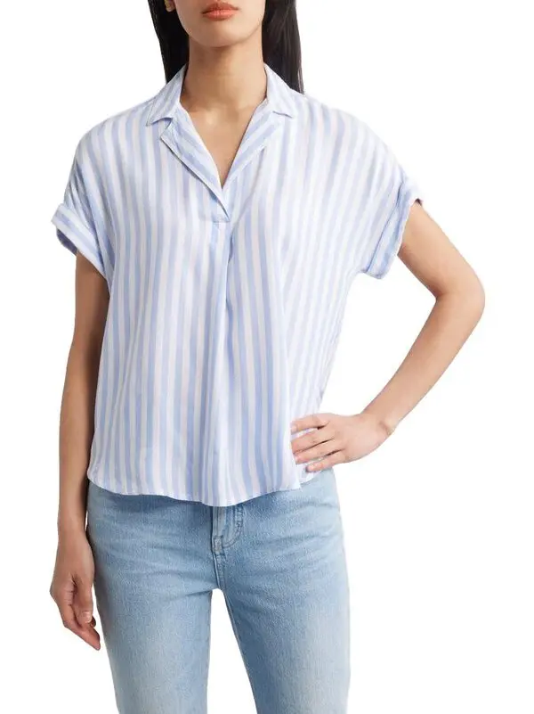 BEACHLUNCHLOUNGE Deni Stripe Shirt - Blue Veil
