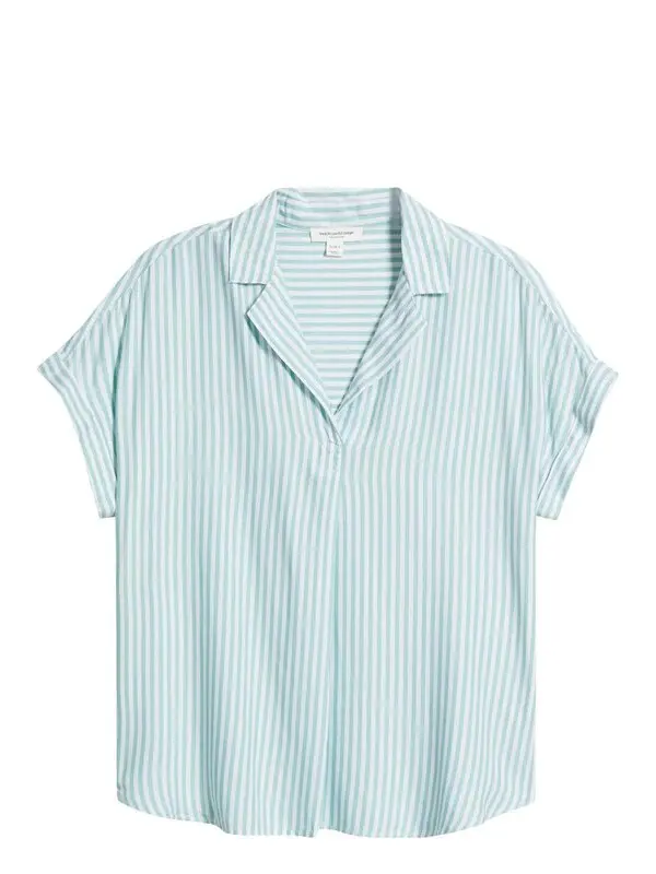 BEACHLUNCHLOUNGE Deni Stripe Shirt - Cucumber Mint