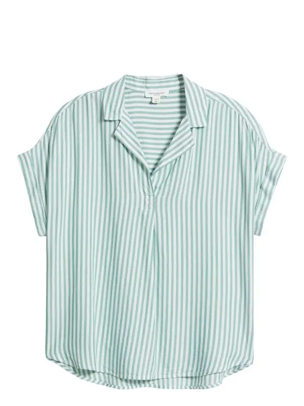 BEACHLUNCHLOUNGE Deni Stripe Shirt - Green Sage