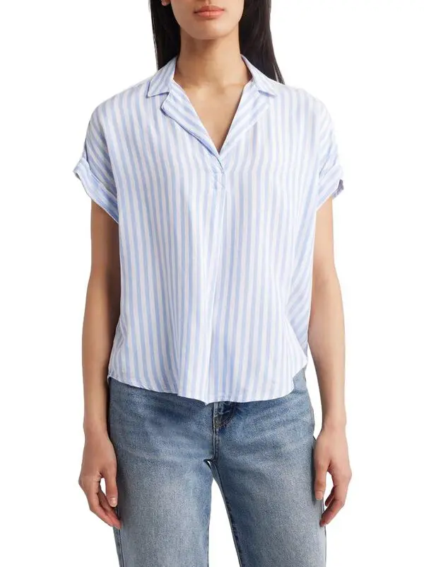 BEACHLUNCHLOUNGE Deni Stripe Shirt - Moscow Lilac