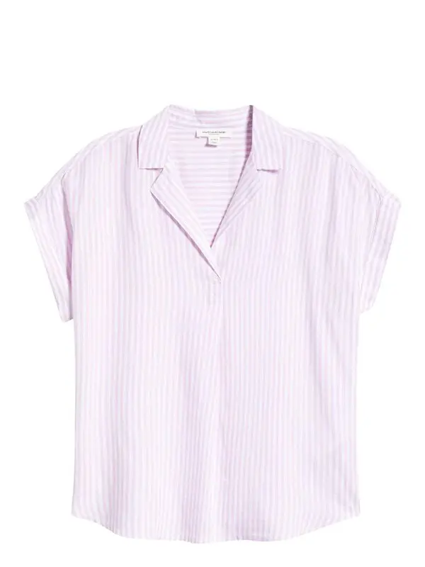 BEACHLUNCHLOUNGE Deni Stripe Shirt - Pink Lavender