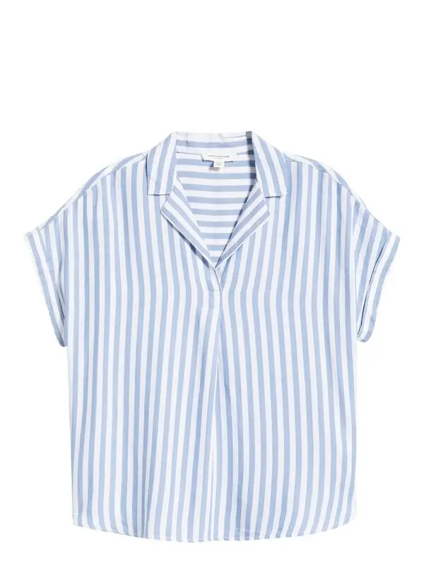 BEACHLUNCHLOUNGE Deni Stripe Shirt - Slate Blue
