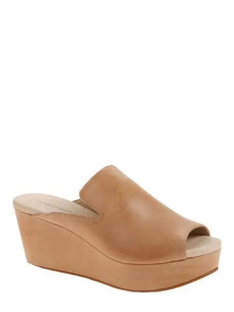 CHOCOLAT BLU Whisper Platform Wedge Sandal - Sand Leather
