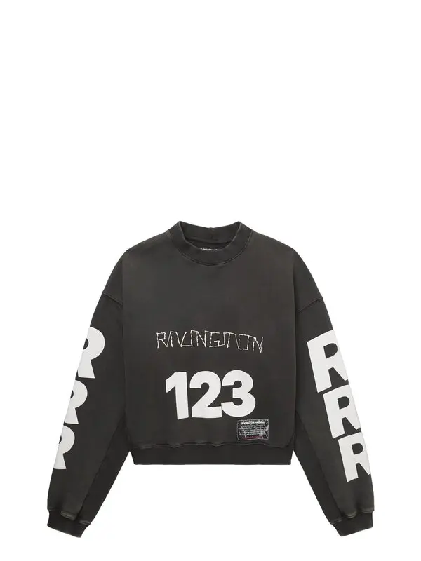 RRR123 Cva Logo-print Cotton-jersey Sweatshirt - Black