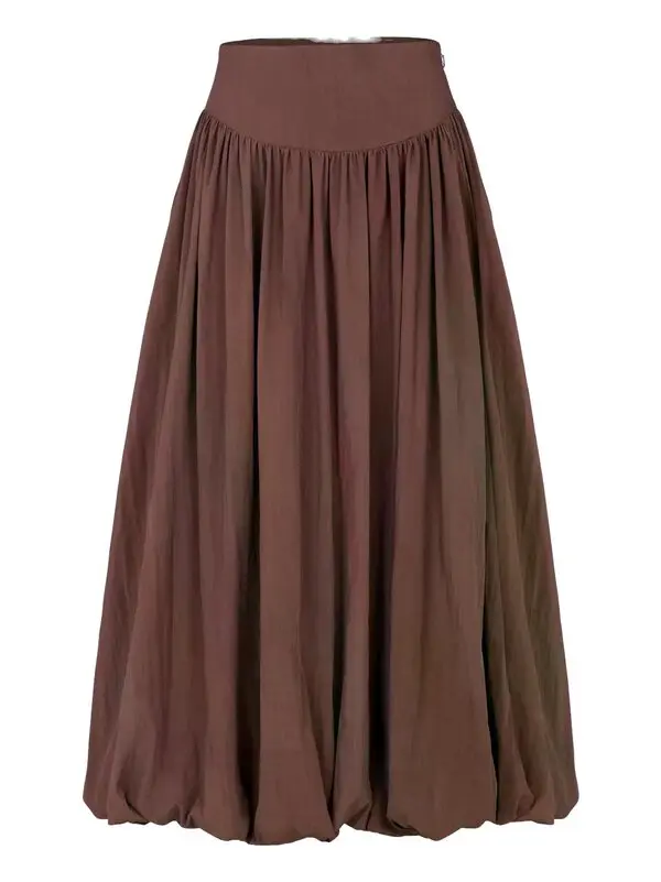 NICHOLAS Zaira Midi Skirt - Brown